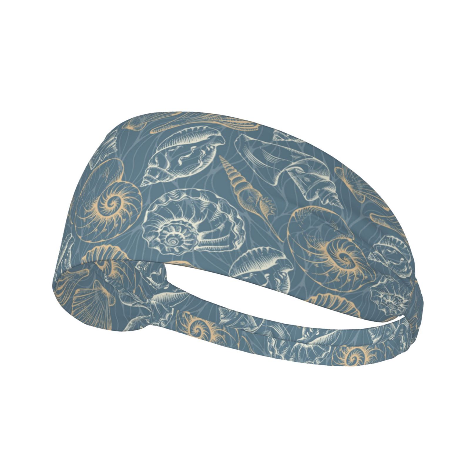 Headbands For Women/Men, Conch Shells Print No.905 Elastic Soft Sweat ...