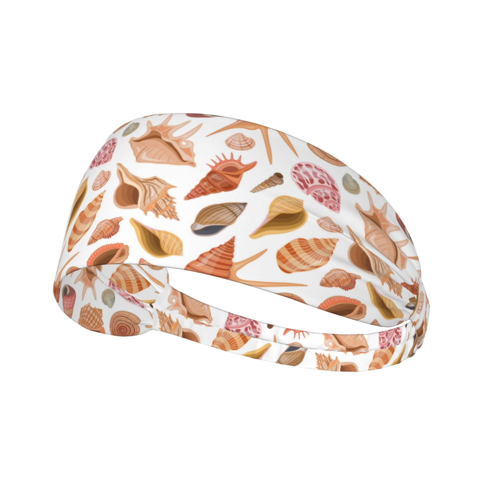 Headbands For Women/Men, Conch Shells Print No.9070 Elastic Soft Sweat ...