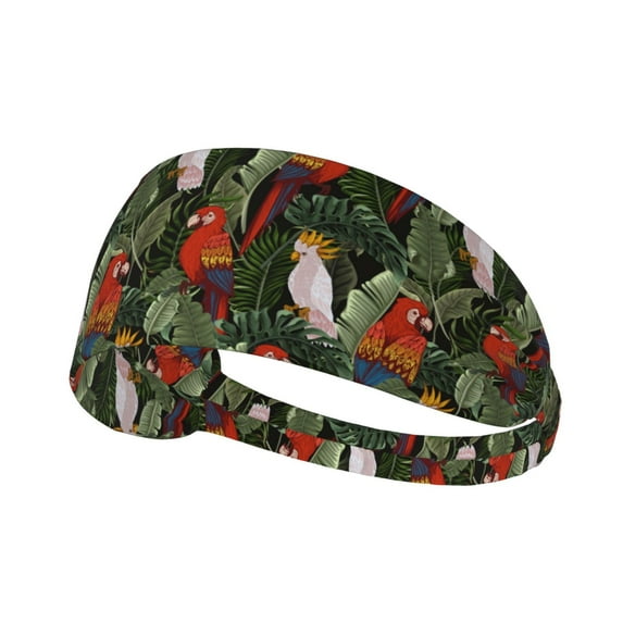 Headbands For Women/Men, Edgy Cute Parrot Plant Elastic Soft Sweat Band ...