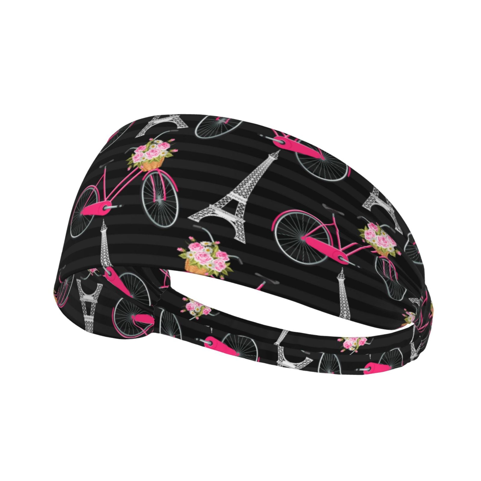 Headbands For Women/Men, Flower Tower Bike Elastic Soft Sweat Band Sports Hair Bands For Women ...