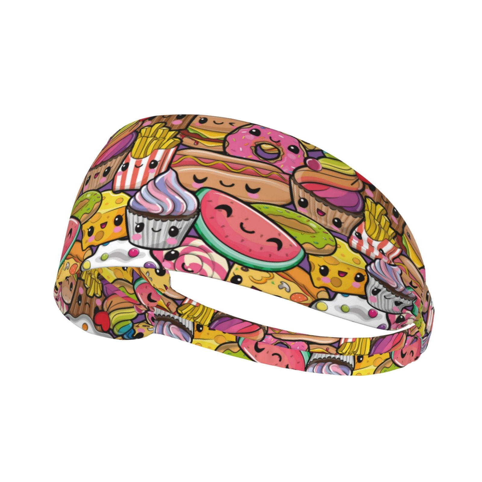 Headbands For Women/Men, Fruit-Flavored Ice-Cream Elastic Soft Sweat ...