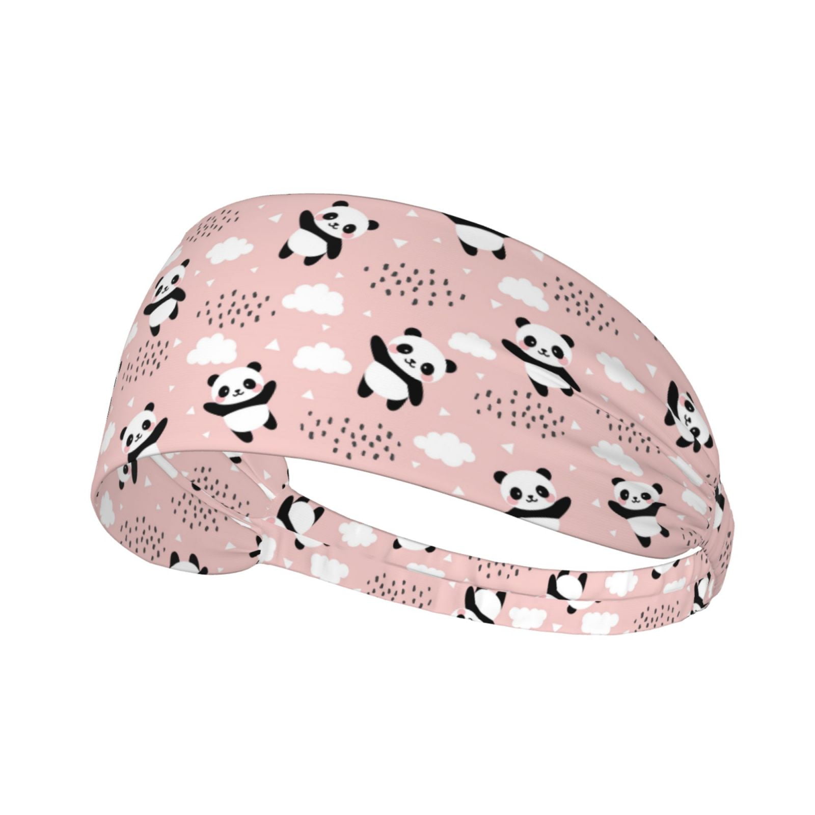 Headbands For Women/Men, Panda Flying In The Sky (2) Elastic Soft Sweat ...