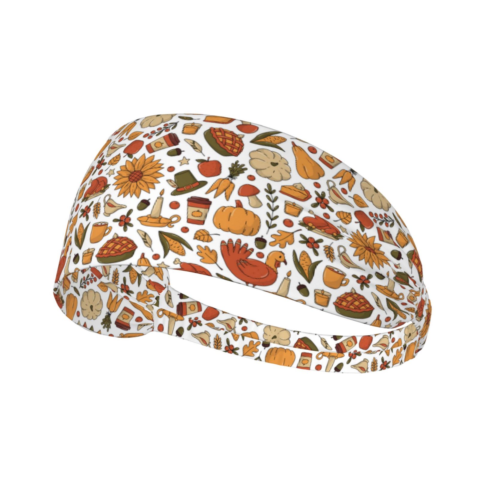 Headbands For Women/Men, Thanksgiving Food Elastic Soft Sweat Band ...