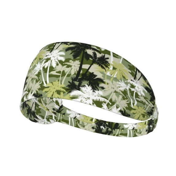 Headbands For Women/Men, Tropical Jungle Camouflage Elastic Soft Sweat ...