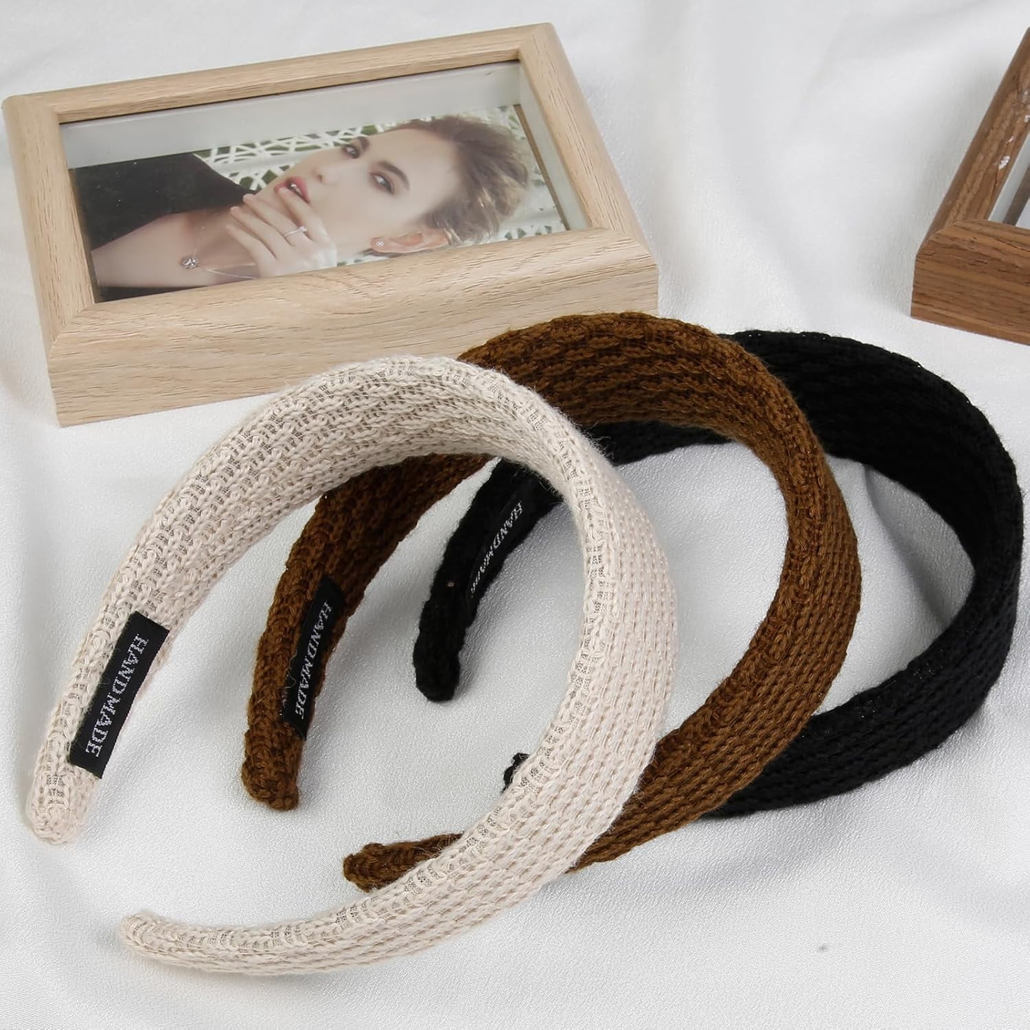Headbands Knitted Trendy Wide Non Slip Hairbands, Solid Color Elastic ...