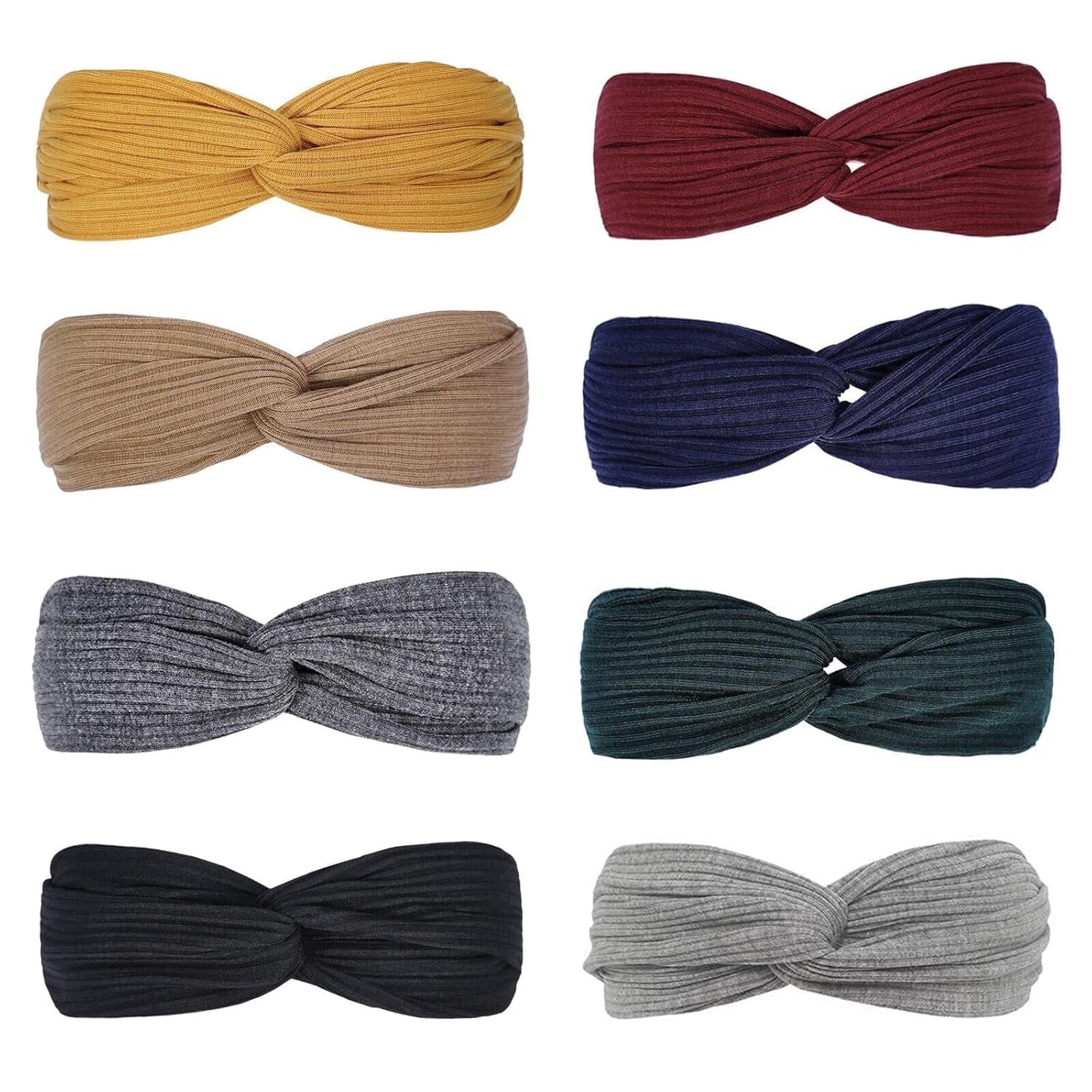 Headbands for Women Twist Knotted Boho Stretchy Non Slip Hair Bands for ...