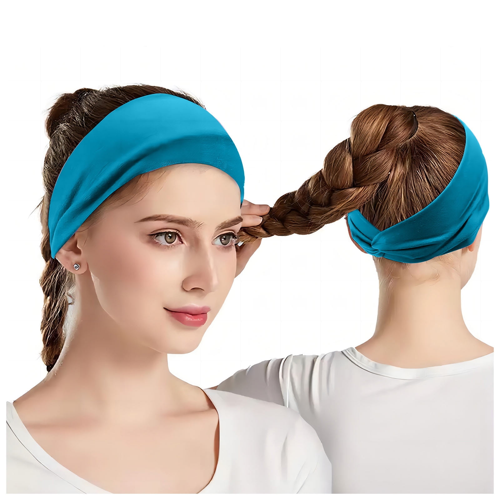 Headbands For Women Yoga Elastic Hair Bands Workout Running Sport Non ...