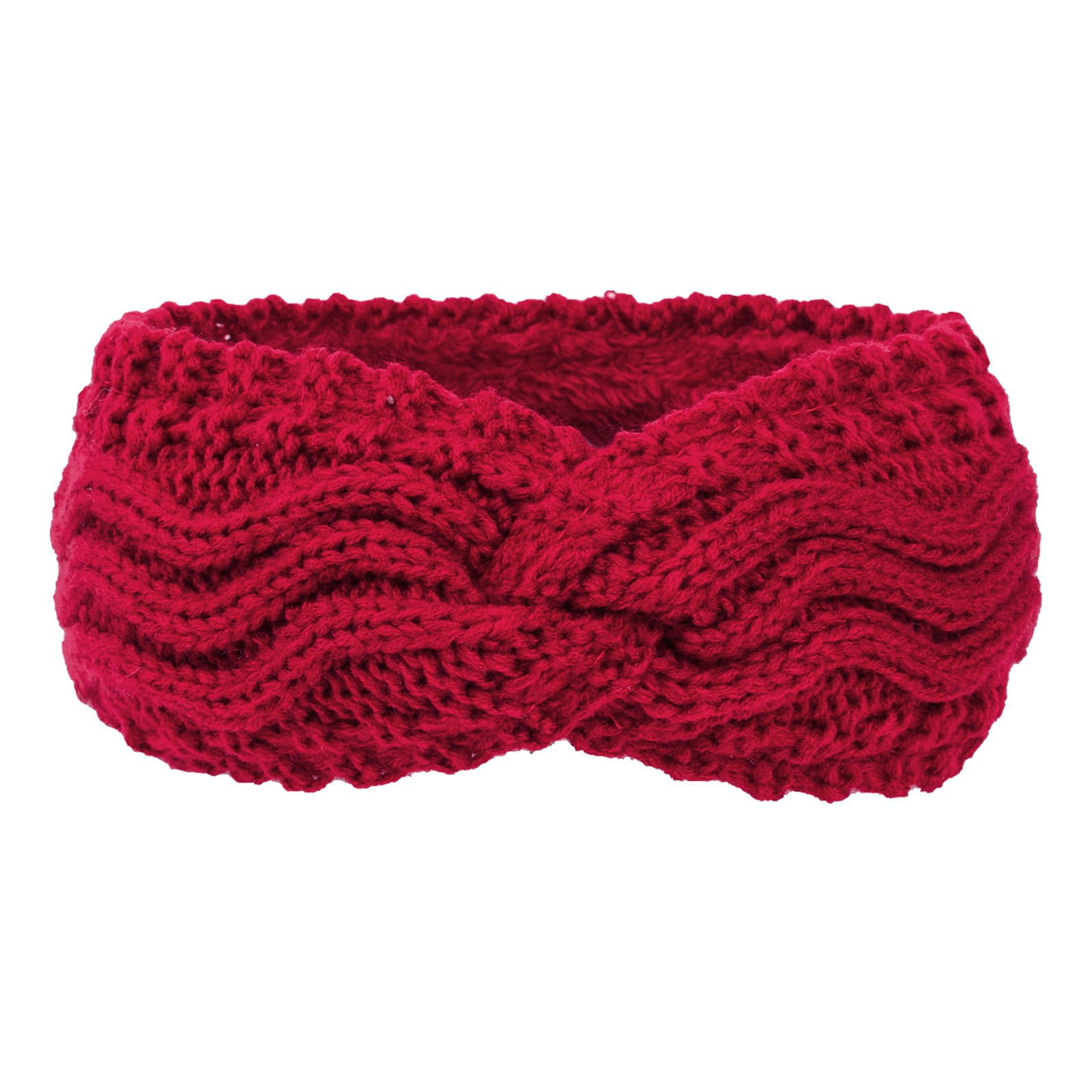 Headbands for Women Winter Fuzzy Fleece Lined Ear Warmer Cable Knit ...