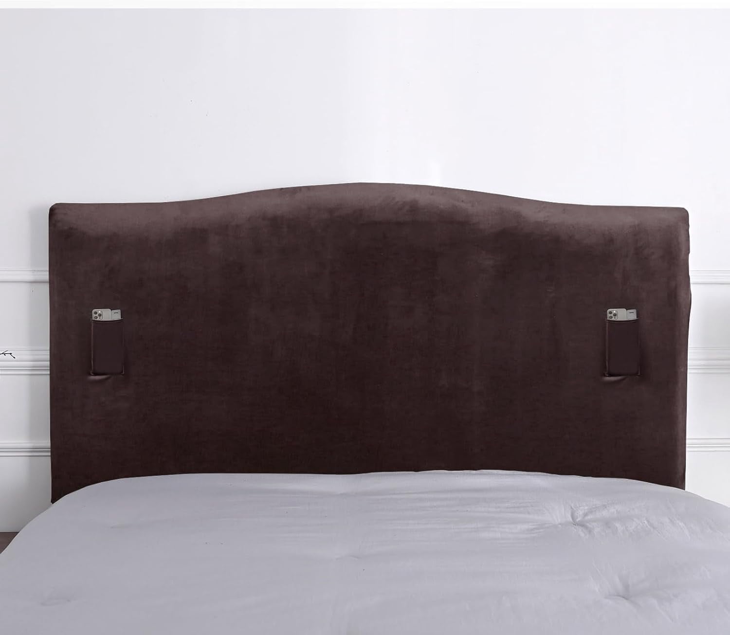 Headboard Cover for Twin Full, Stretch Velvet Head Board Slipcover with ...