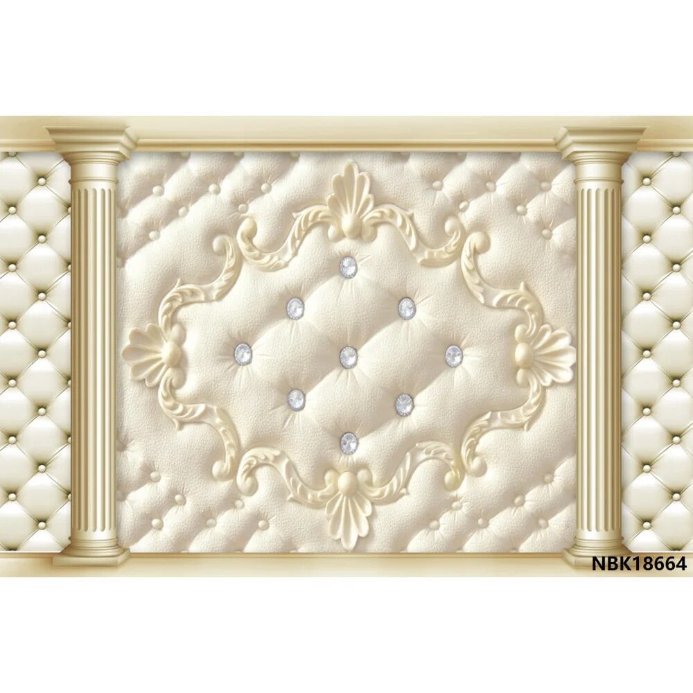 Headboard Pillars Diamonds Garland Pattern Photography Backdrops ...