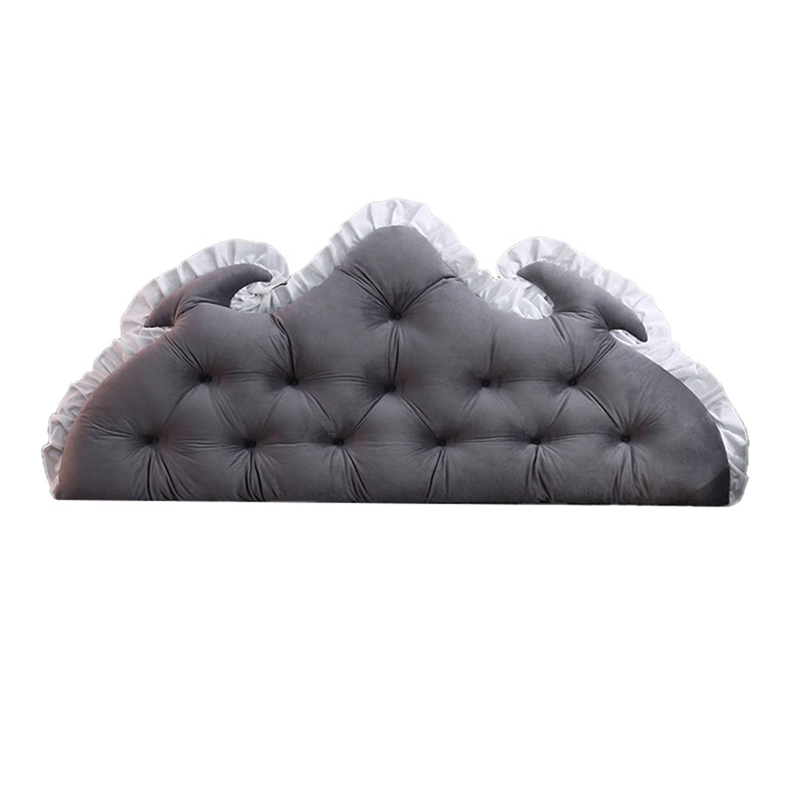 Headboard Pillow Velvet Backrest Cushion for Bed with Removable Cover ...