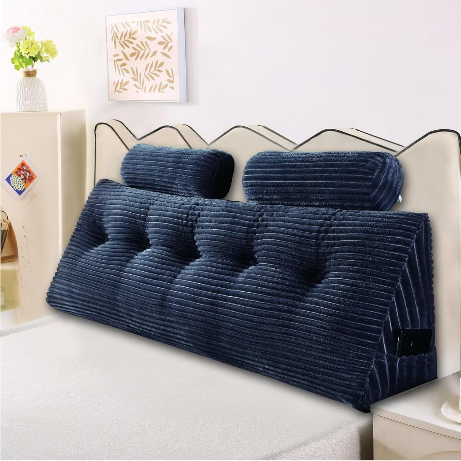 Headboard Pillow for Perfect Reading and Relaxation - Blue Wedge ...