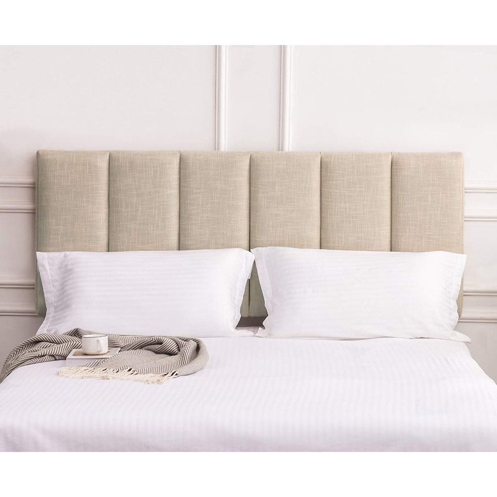 Headboard Queen Foldable Upholstered Headboard for Queen Oatmeal ...