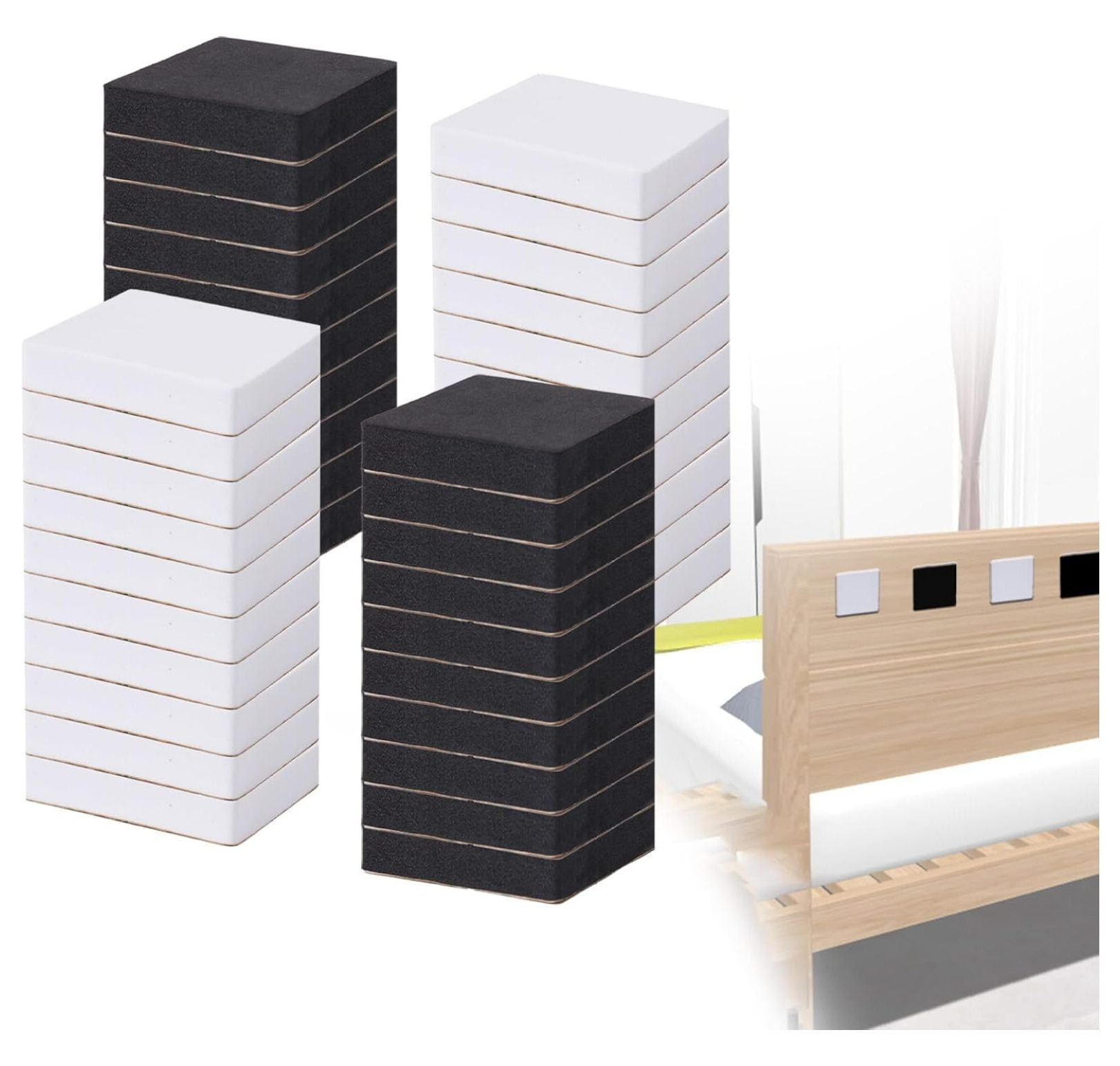 Headboard Stoppers for Bed - 40 Pcs Wall Protector, Bed Noise Stoppers ...