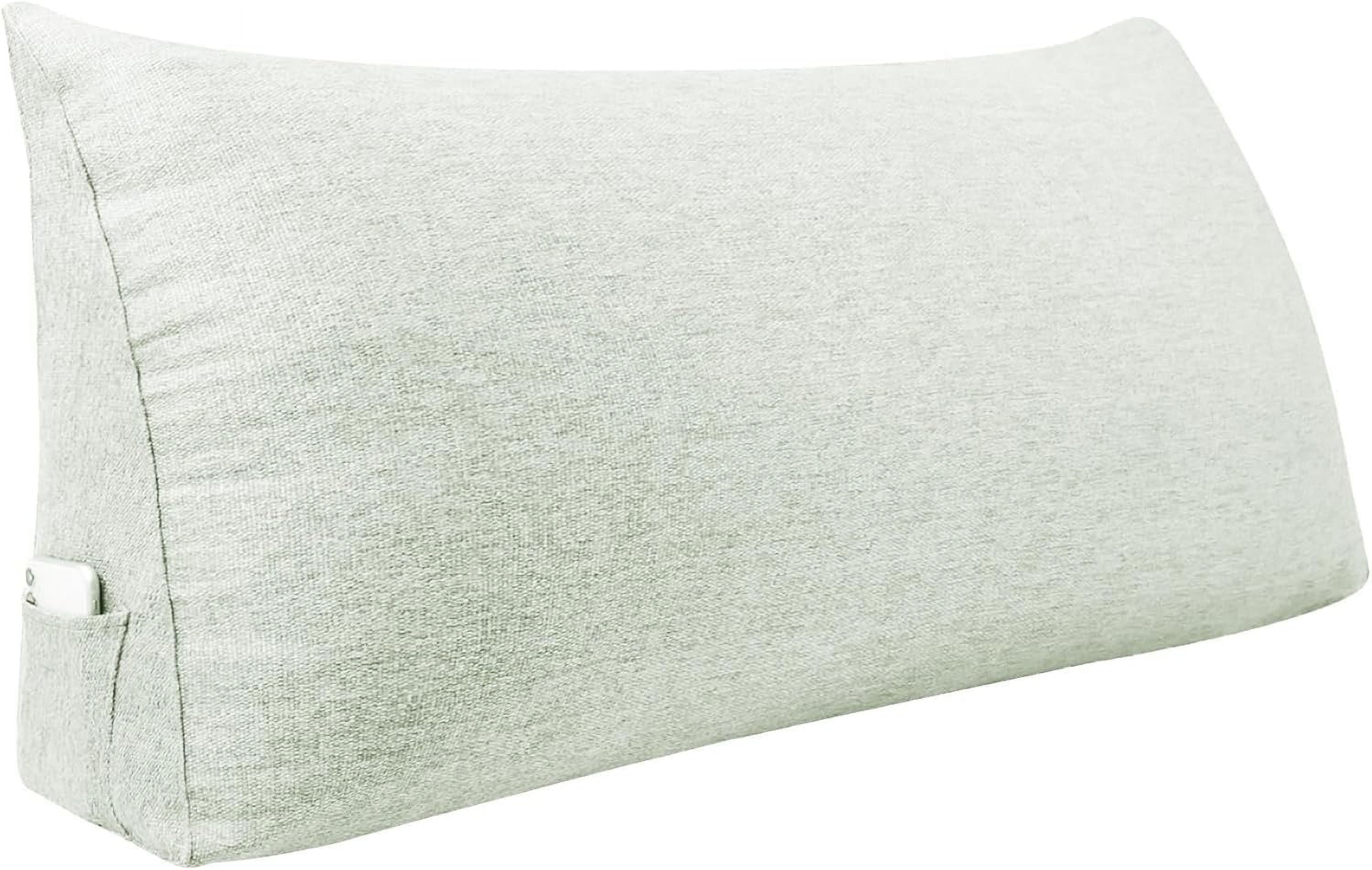 Headboard Wedge Pillow with Bolsters for Bed Back Support, Backrest ...