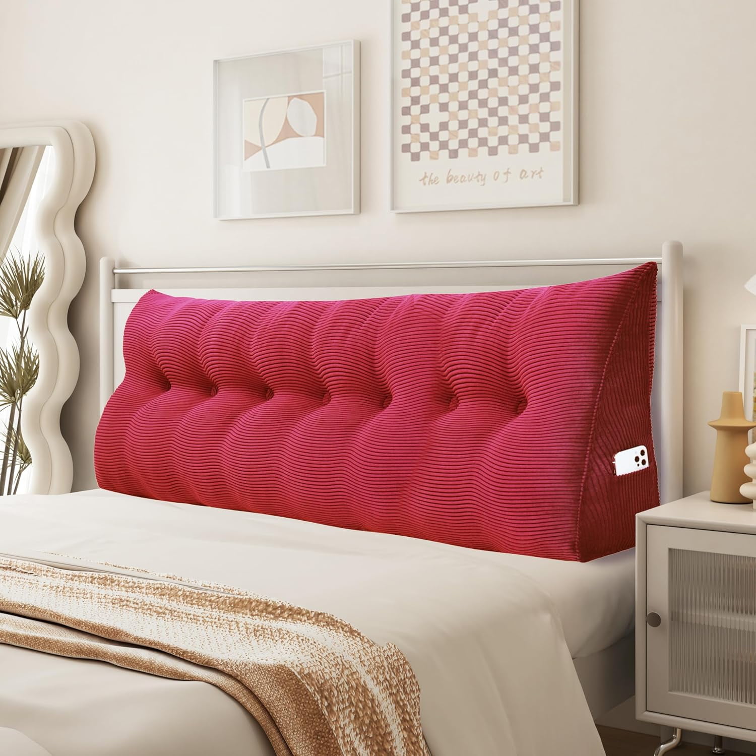 Headboard Wedge Pillow Triangular Bolster Pillows for Daybed Sofa ...