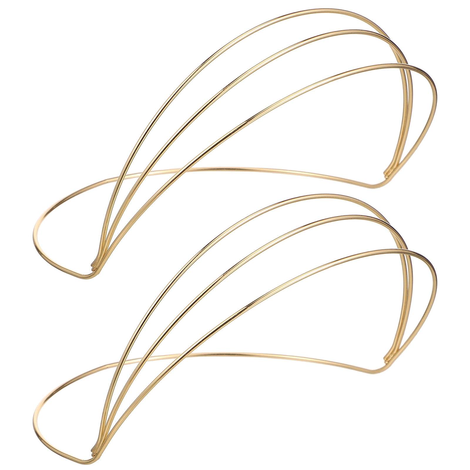 TOYMYTOY Crafts Headband Crown Tiara Base Crown Frames Golden Iron 2Pcs for Diy Headdress ...