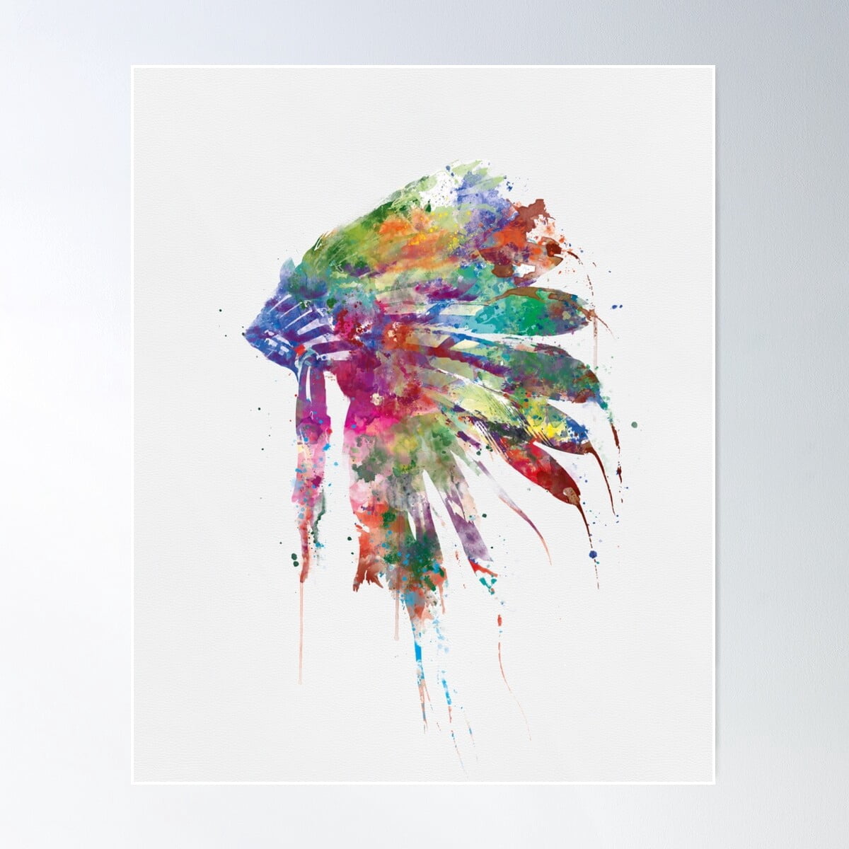 Headdress Poster Wall Art, Modern Wall Decor For Living Room Bedroom ...