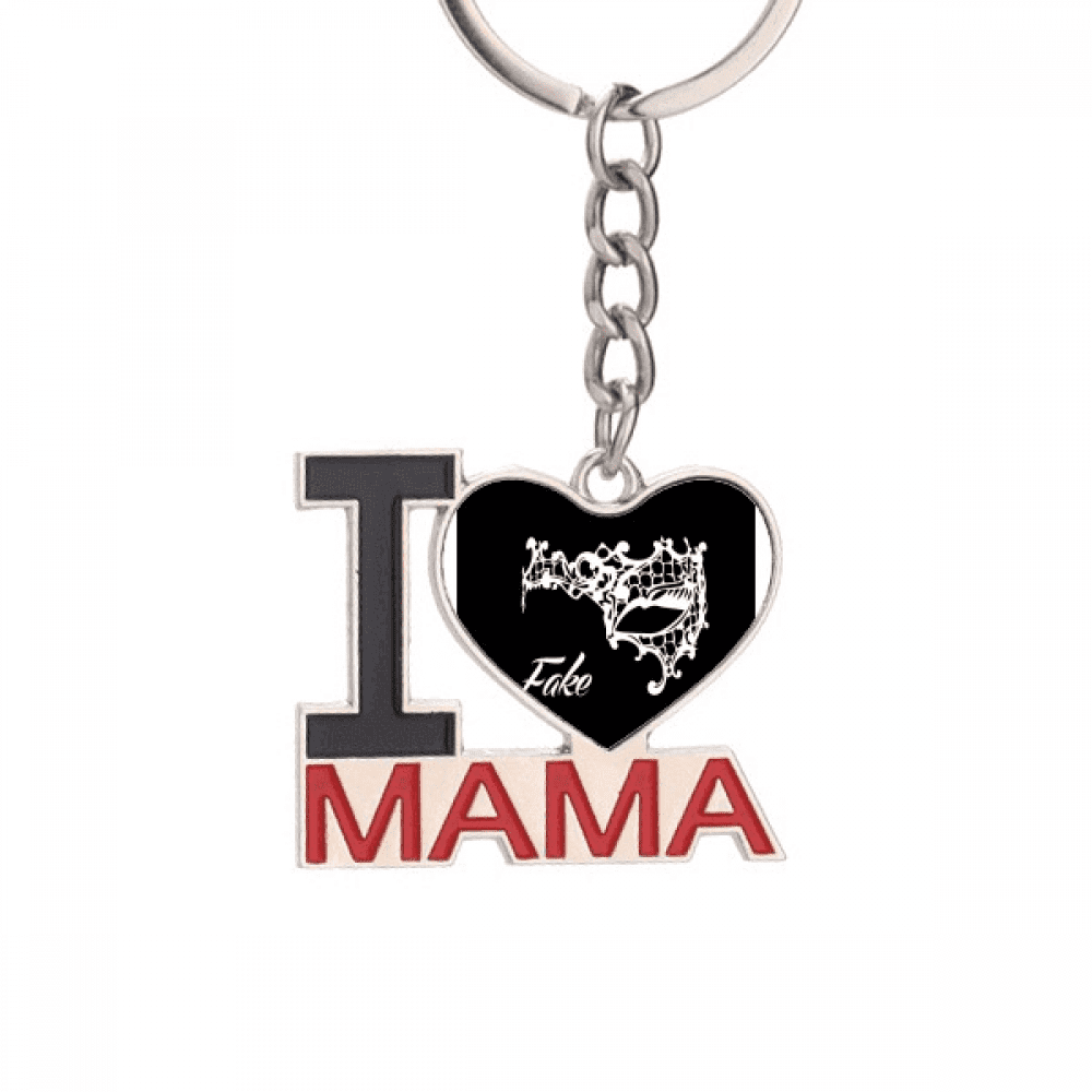 Headed Dark Head Cool Keychain Metal Keyring Holder Love MAMA Mother ...