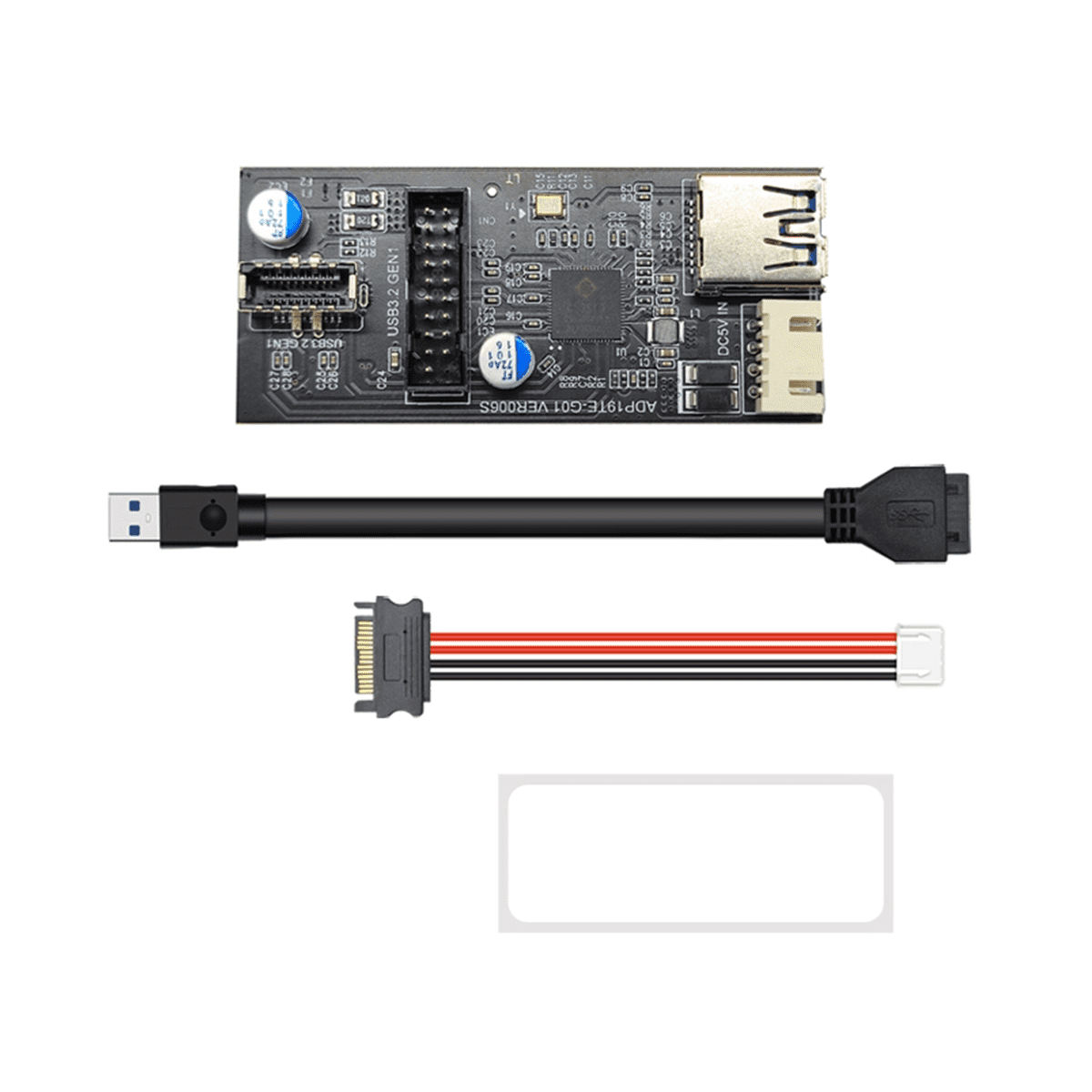 Header 19Pin to Type E + 19Pin Motherboard 1 to 2 Splitter USB 3.0 Hub ...