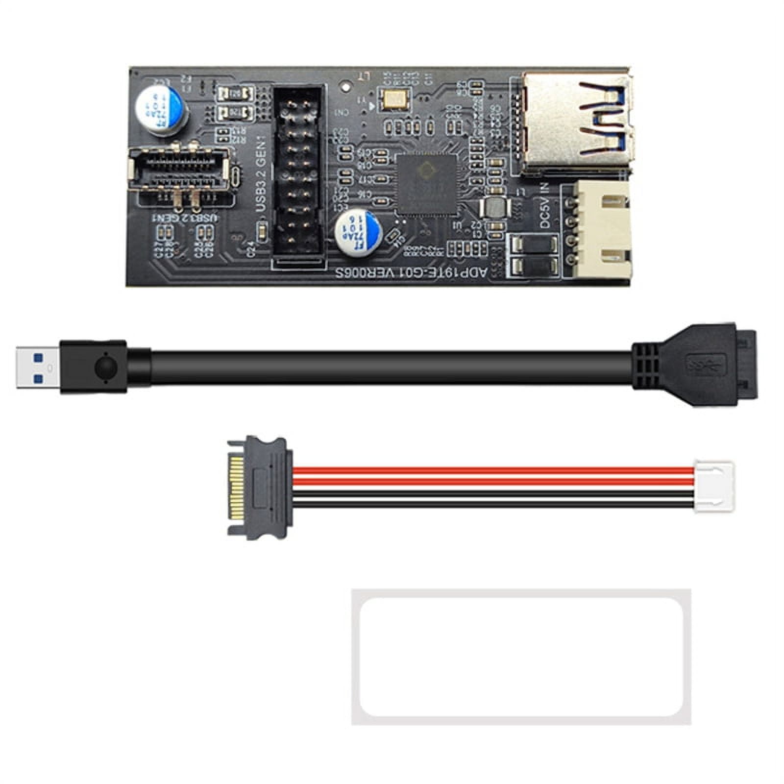 Header 19Pin to Type E + 19Pin Motherboard 1 to 2 Splitter USB 3.0 Hub ...