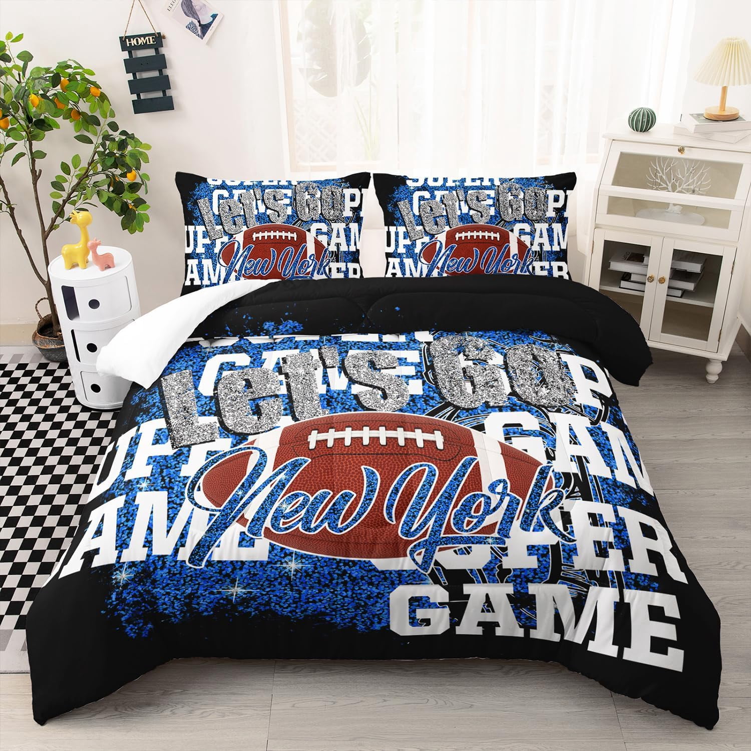 Headgear Soccer Comforter Set Full Size Fire Galaxy Soccer Ball Boys ...