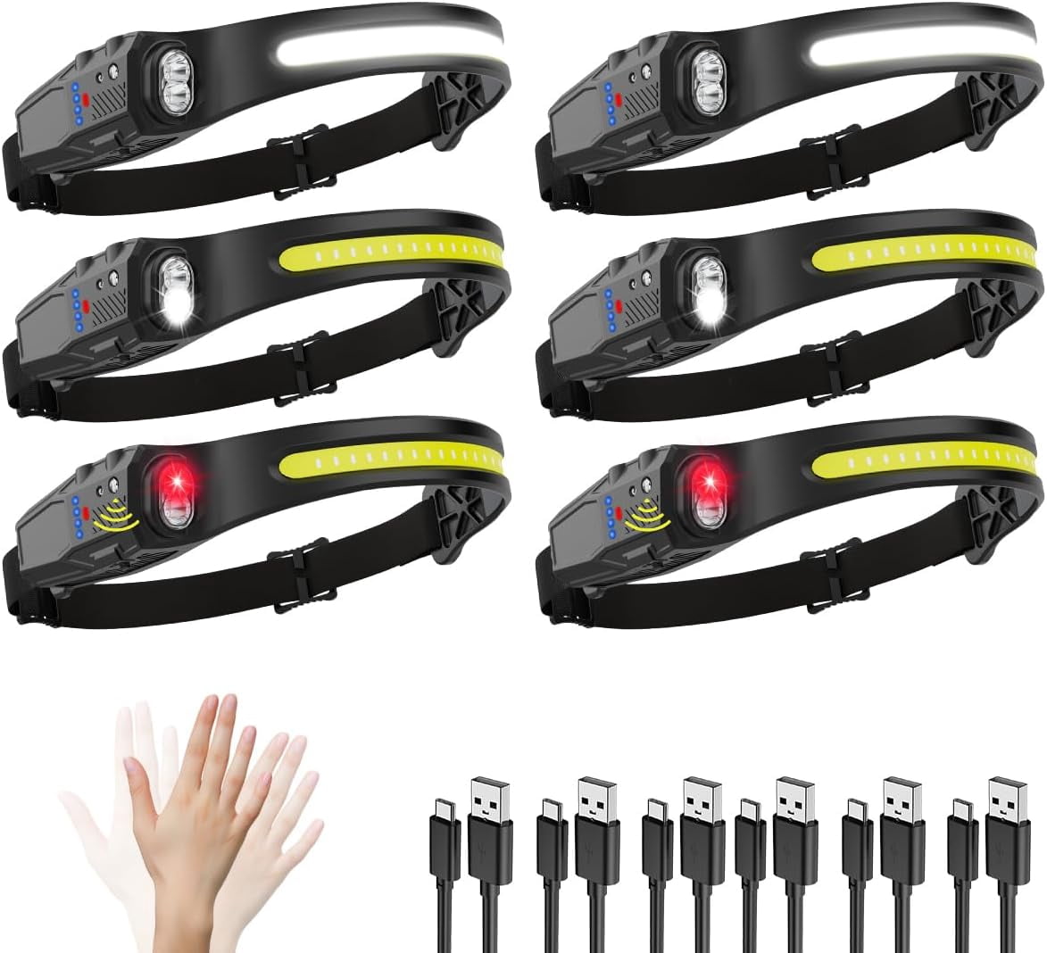 Headlamp 6Pack, 230? Wide Beam Headlamp, 7Mode Headlamps for , Lamp ...