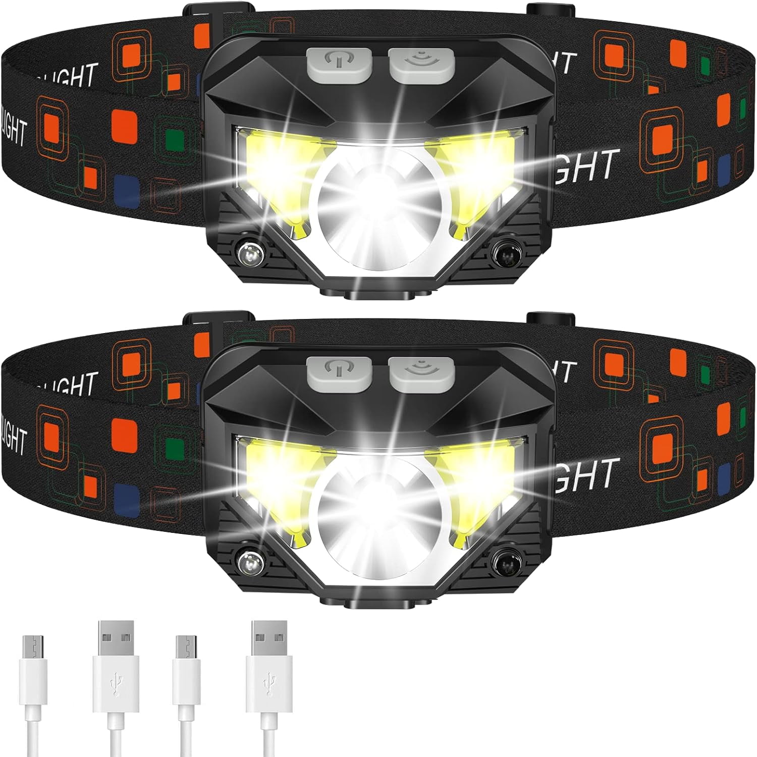 Headlamp Flashlight,4-Pack 1200 Lumen Ultra-Light Bright LED ...