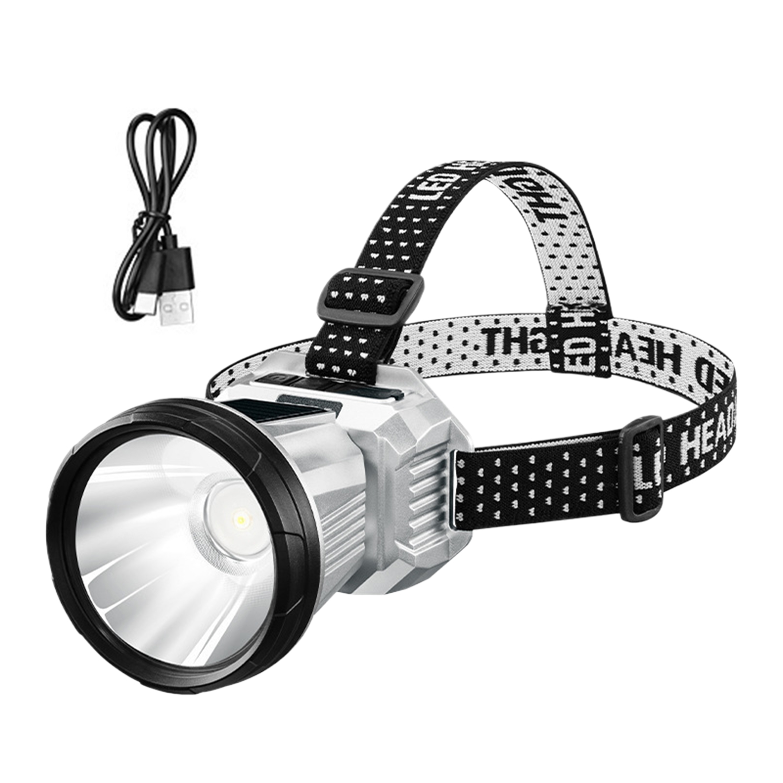 Headlamp Flashlight | Solar Headlight Flashlight | Rechargeable IPX5 ...