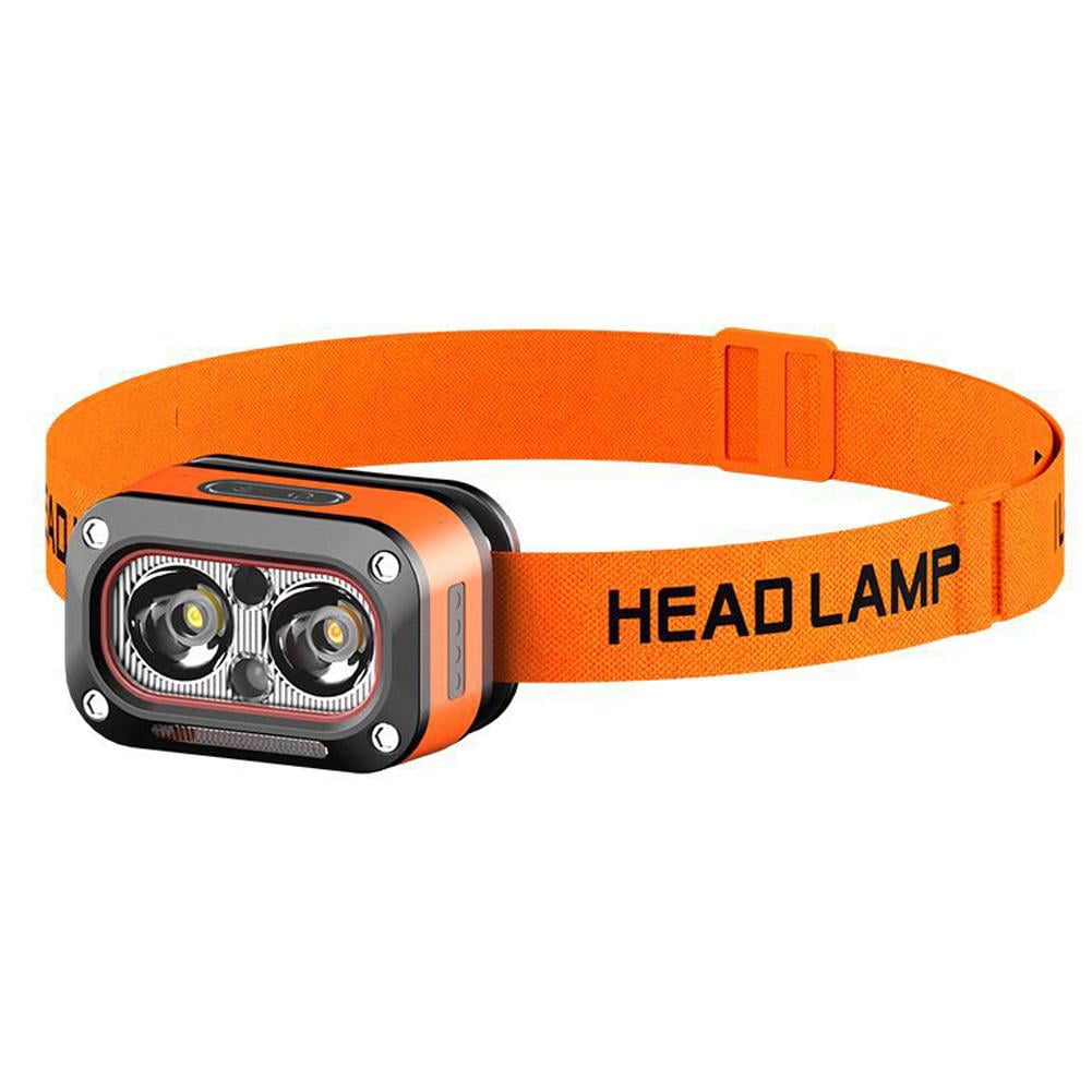 Headlamp Head Light LED Smart Sensor Work Lamp Rechargeable White Light ...