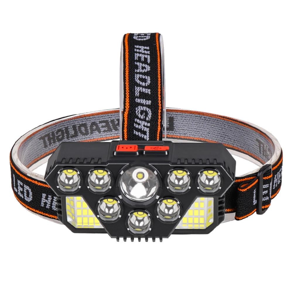 Headlamp Long Range Light USB Rechargeable Built-in Battery Outdoor ...