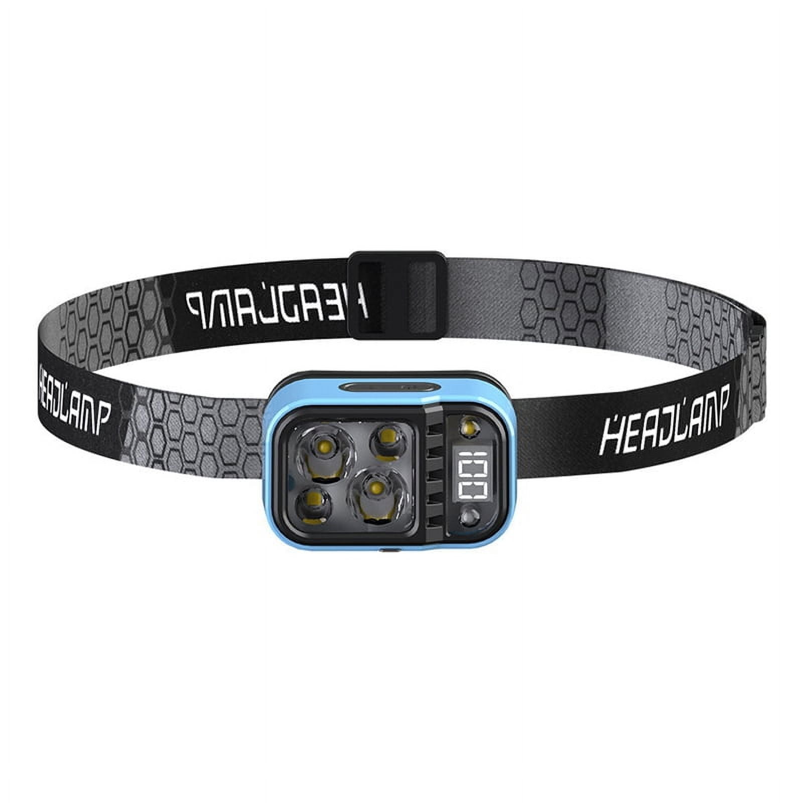 Headlamp Motion Sensor Headlight LED Rechargeable Headlamp,Adjustable ...