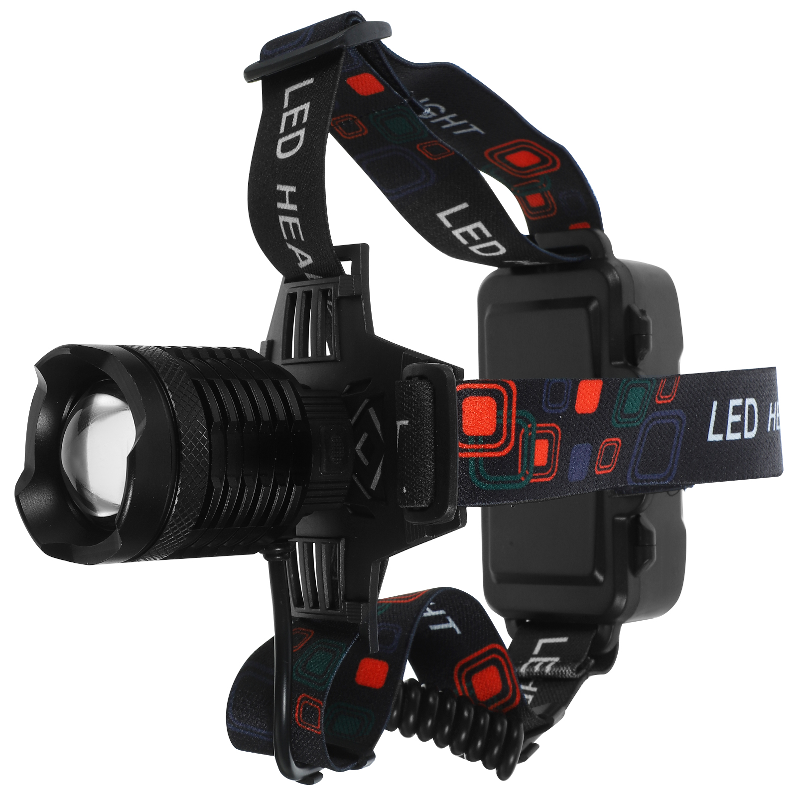 IMIKEYA Imikeya Rechargeable LED Headlamp, Multi-Color, Aluminum ...