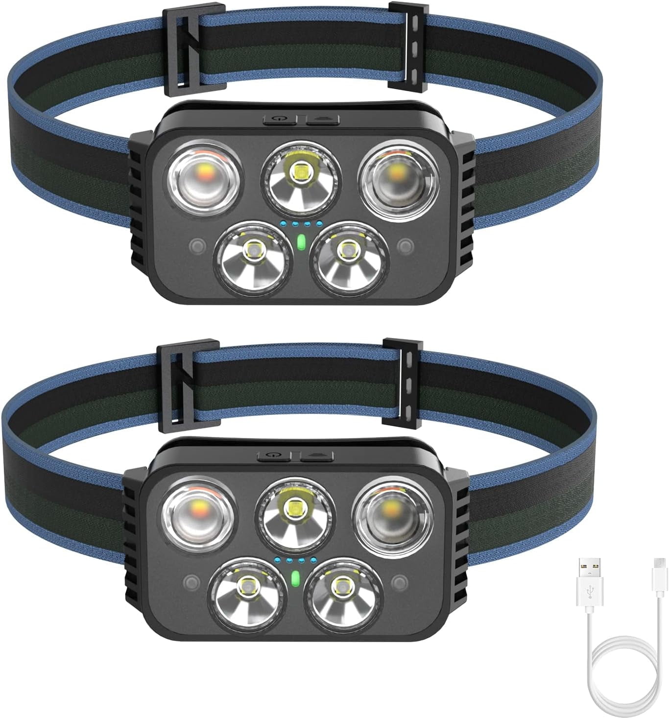 Headlamp Rechargeable, 400 Lumen Super Bright Motion Sensor LED ...