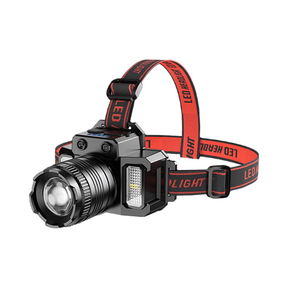 Headlamp Rechargeable LED Adjustable Zoom Headlight USB Torch Head V4H7 ...