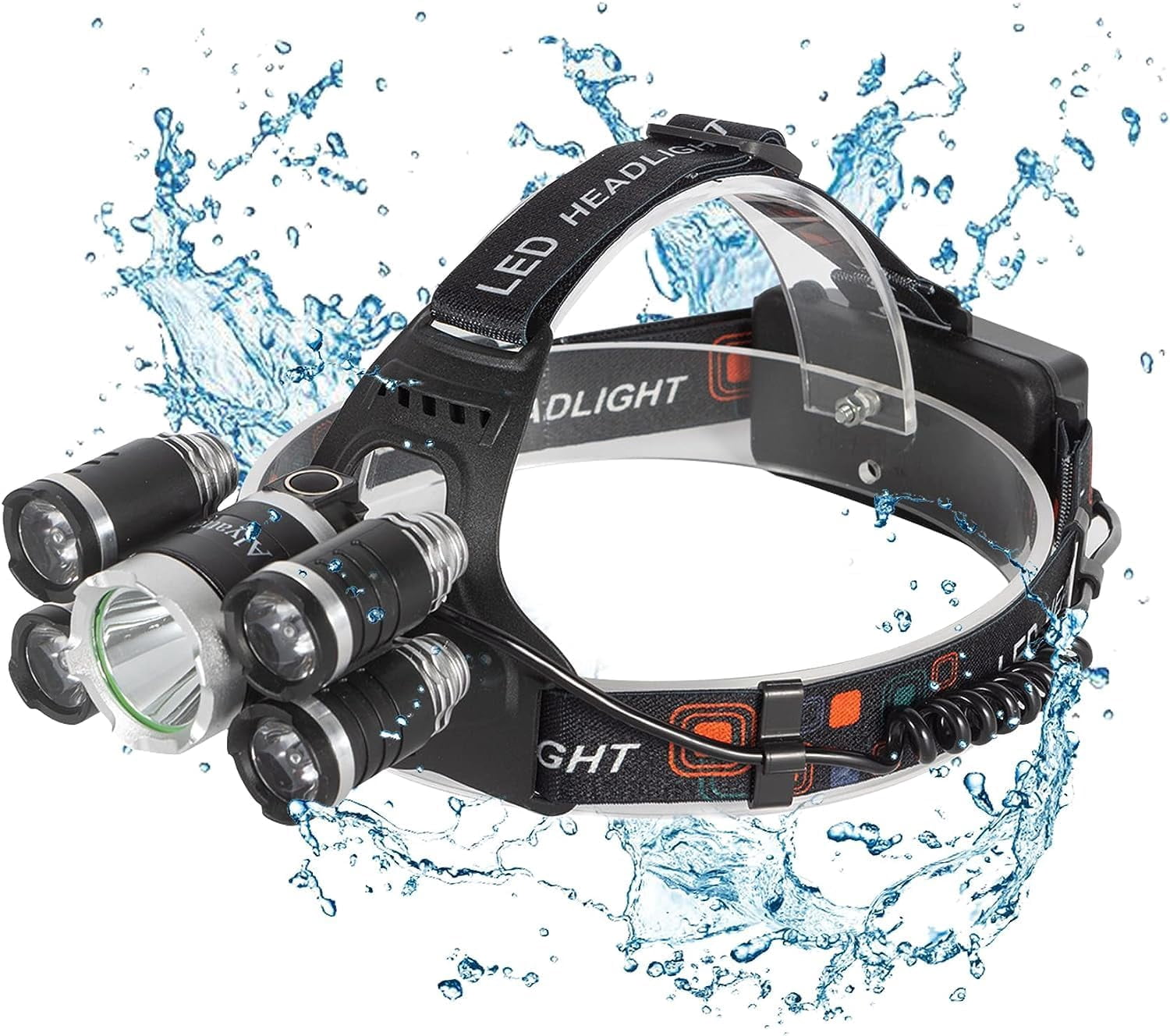Headlamp Rechargeable USB LED Headlamp, Headlamps for Adults, 12000 ...