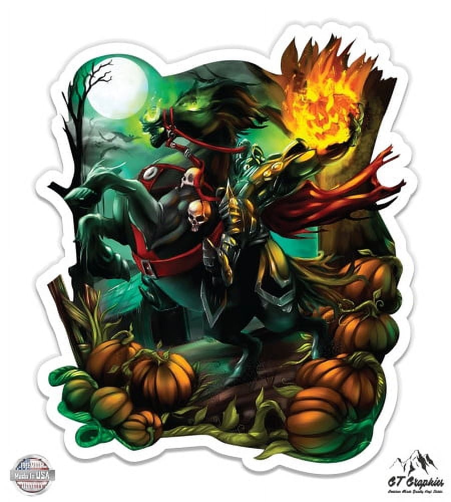 Headless Horseman - 5" Vinyl Sticker - For Car Laptop I-Pad ...