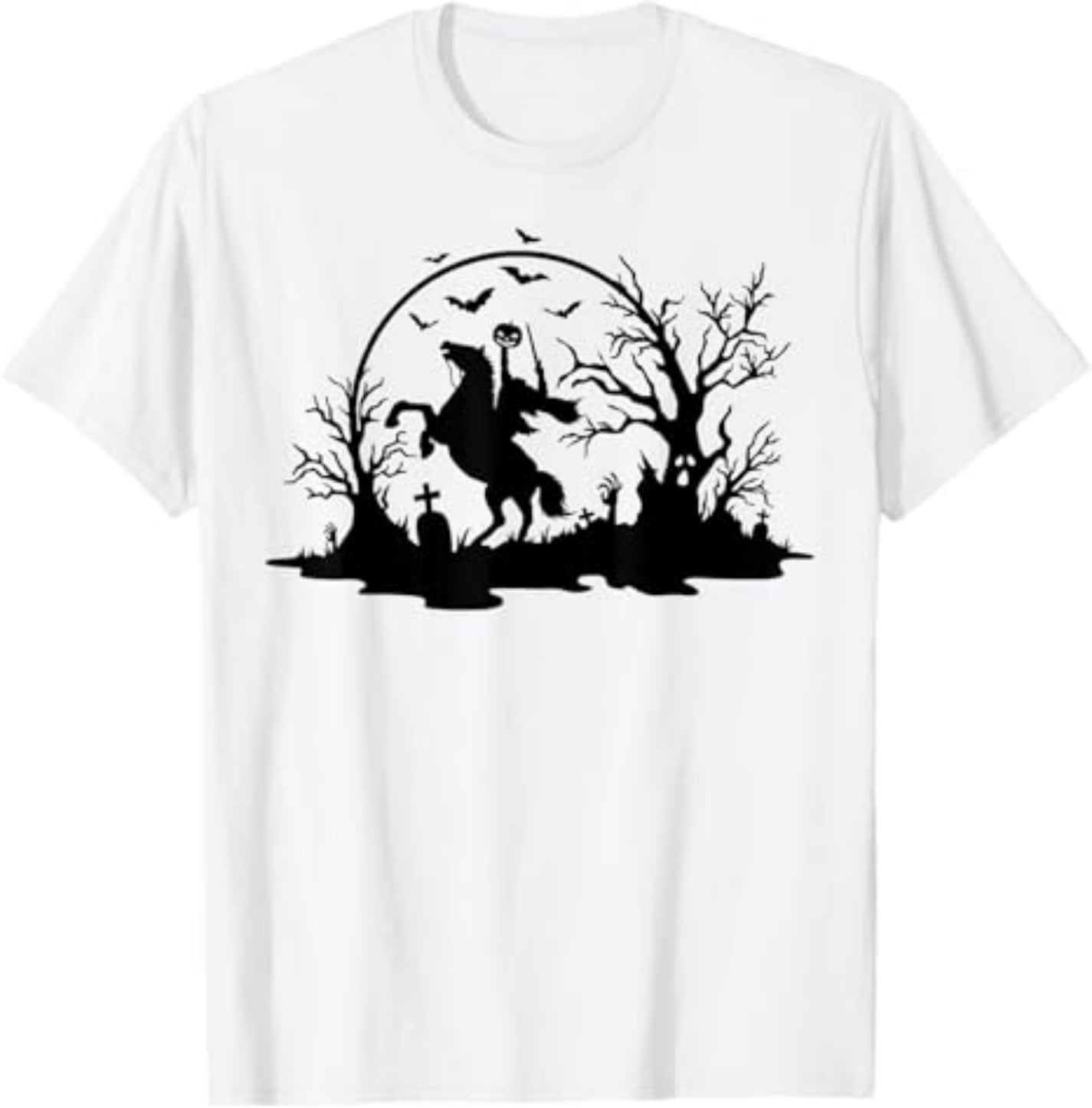 Headless Horseman Scarry Halloween Night Costume T-shirt - Walmart.com