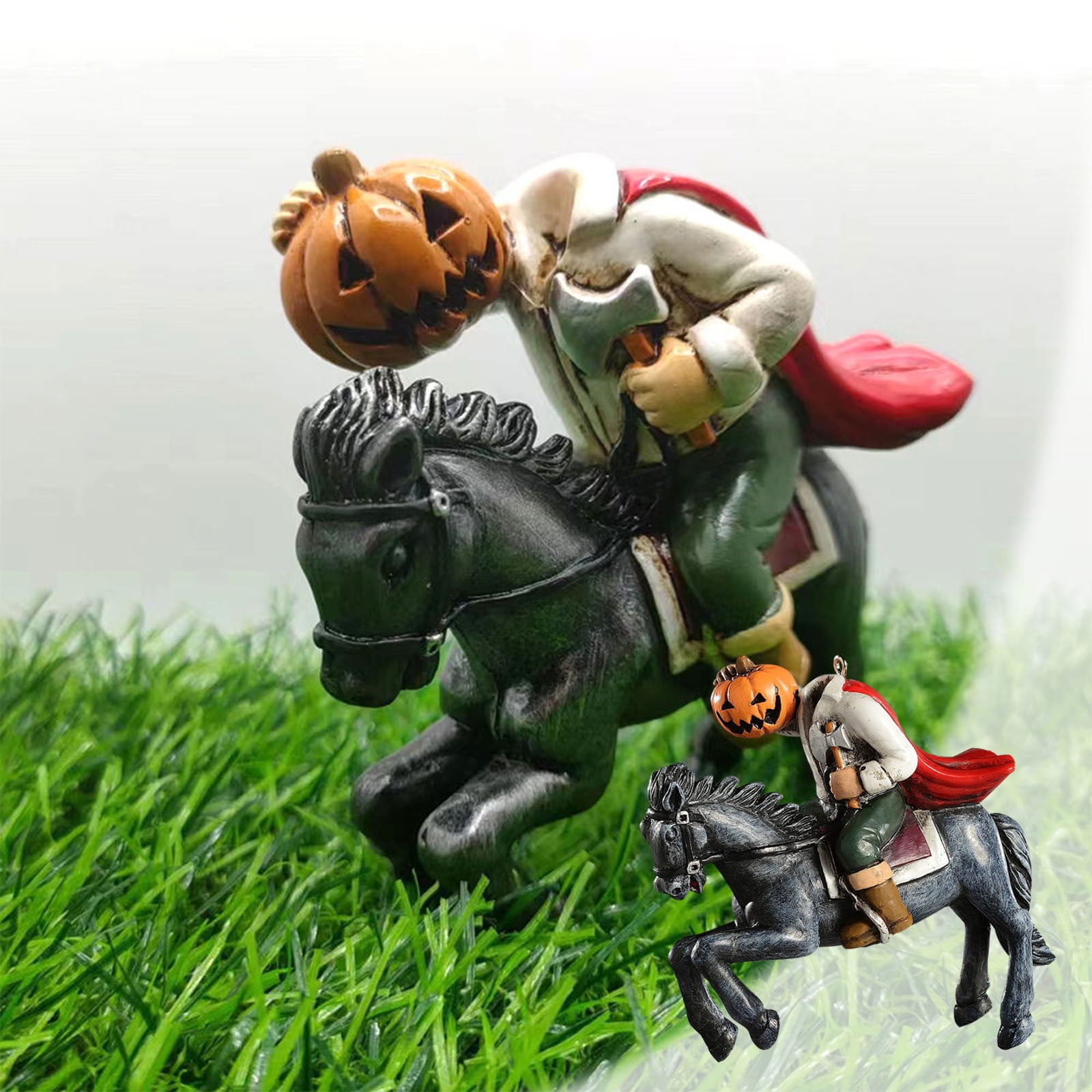 Headless Pumpkin Horseman Horror Ornament,Scary Prop and Decoration for ...