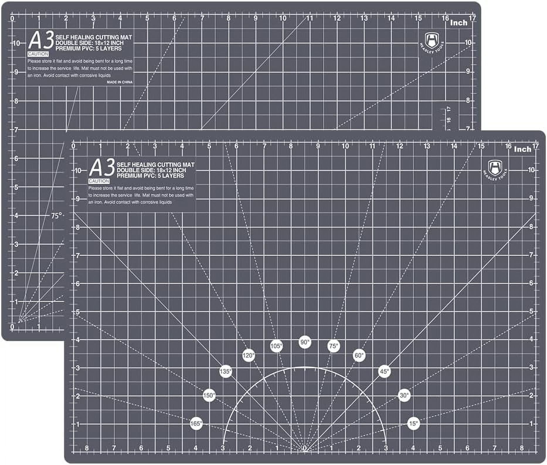 Headley Tools 12 x 18 Inch Self Healing Cutting Mat, Durable Rotary ...