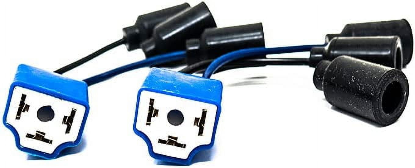 Headlight Adapter Coupler, 2 pack- Convert 7” civilian round H4 led ...