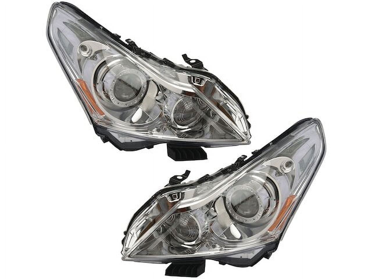 Headlight Assembly 2 Piece Set - Chrome Bezel - Compatible with 2010 ...