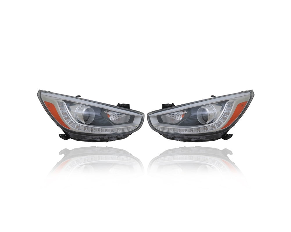 Headlight Assembly - Compatible/Replacement for '14-17 Hyundai Accent ...