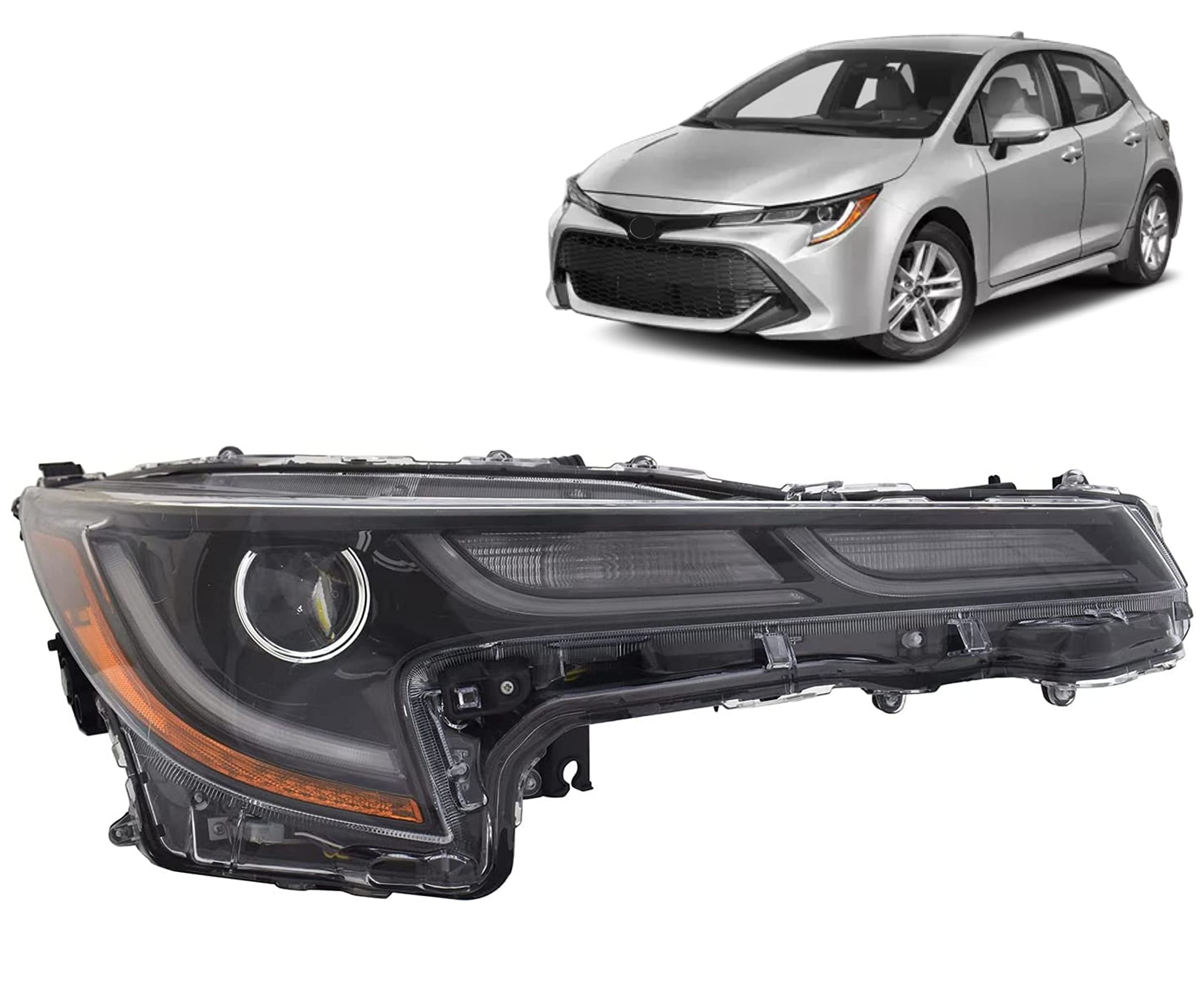 Headlight Assembly Compatible With 2020/2022 Toyota Corolla XLE/XSE/SE ...
