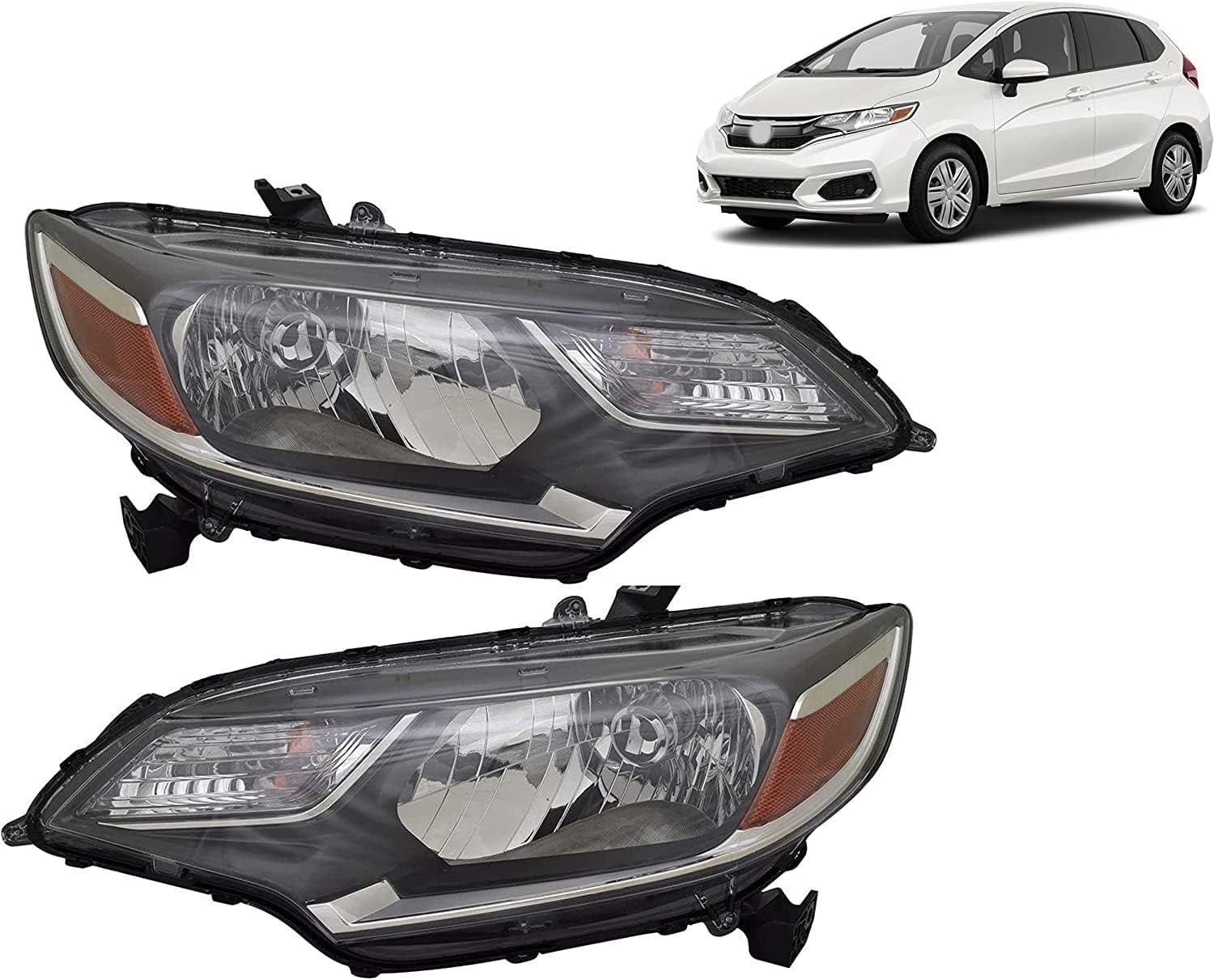 Headlight Assembly Compatible With Honda Fit 2018-2020 EX-L, EX, LX ...