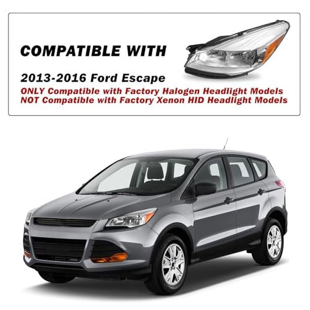 Headlight Assembly Compatible with 2013-2016 Ford Escape Replacement ...
