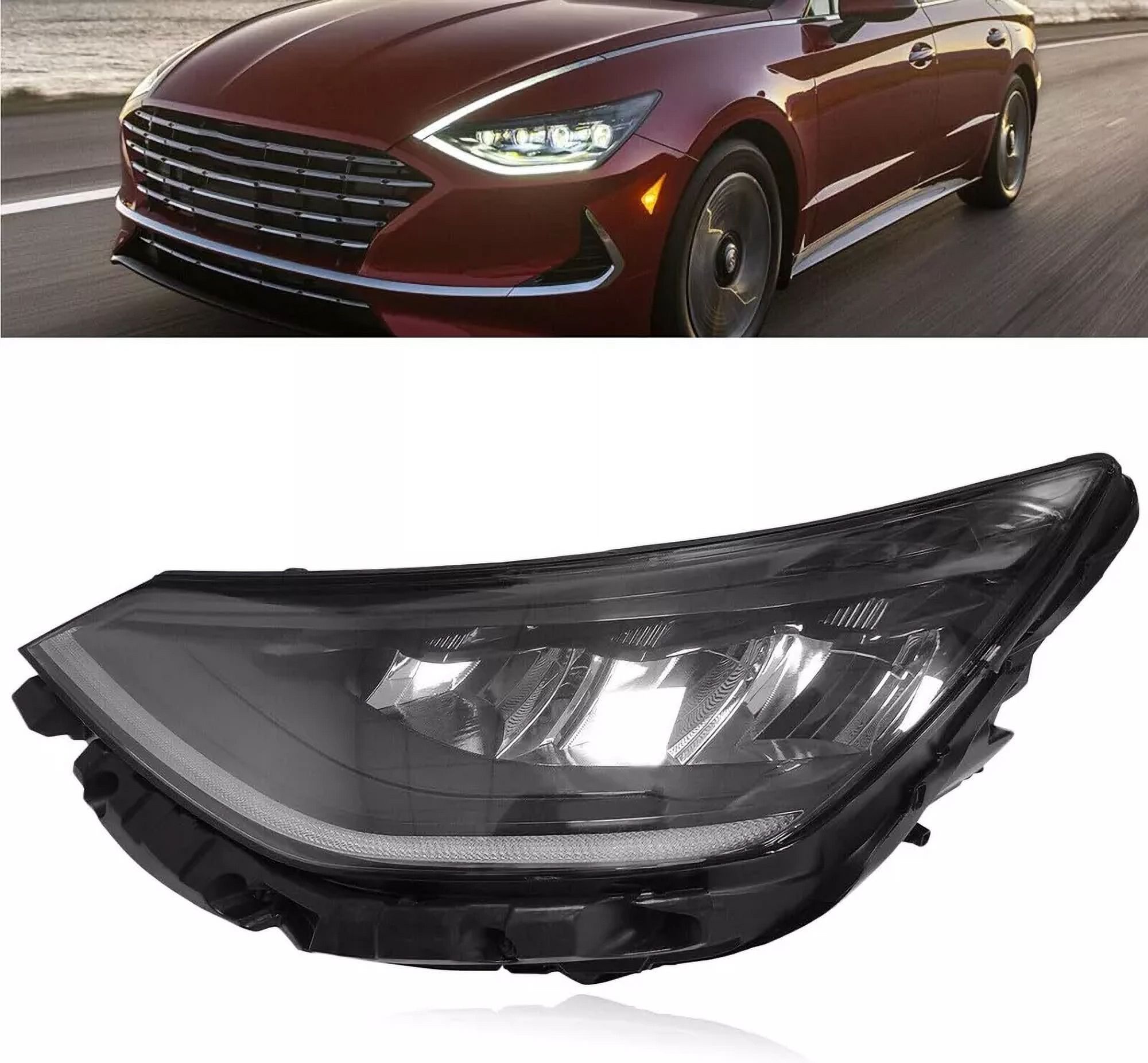 Headlight Assembly Driver Left Side Fit For 2020 2021 2022 Hyundai ...