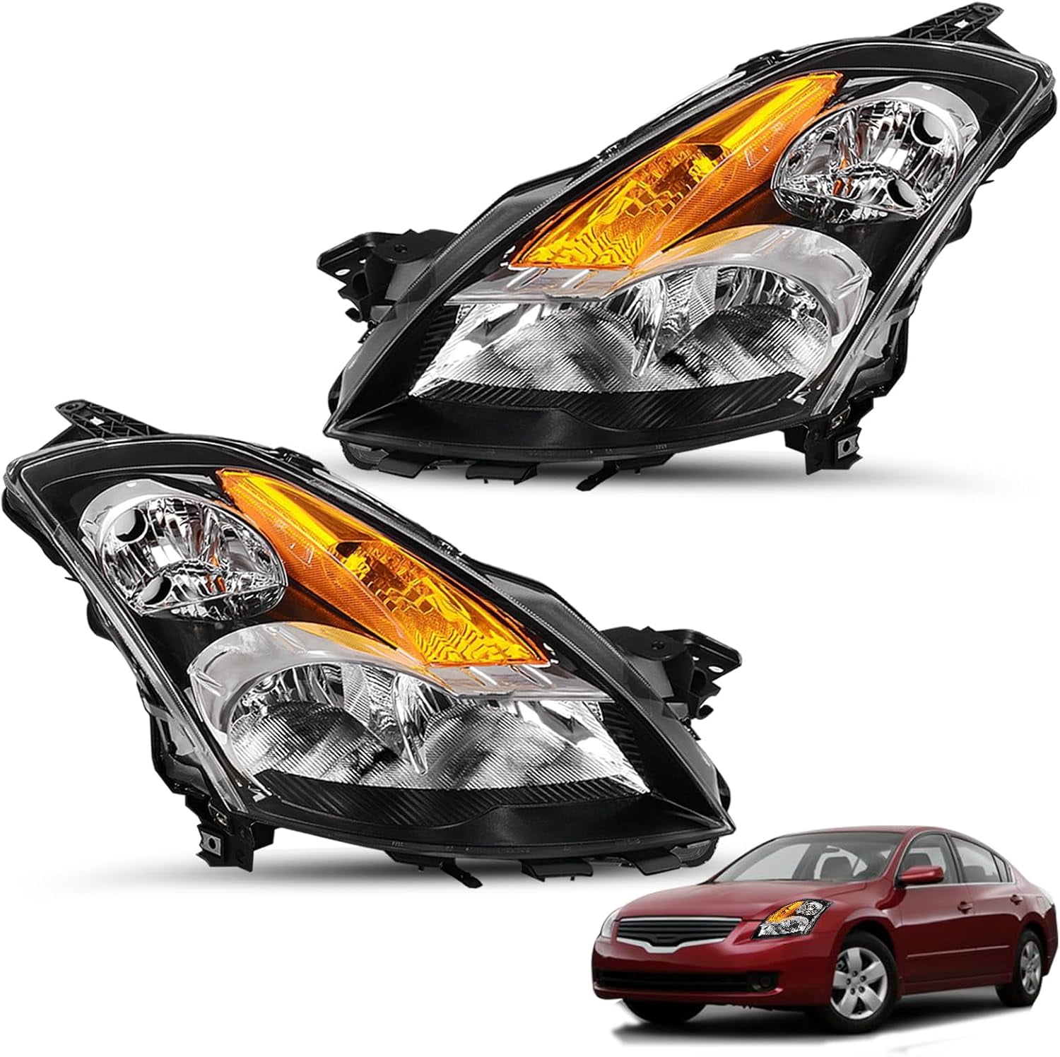 Headlight Assembly Fitse for 2007 2008 2009 Nissan Altima 4-Door Sedan ...