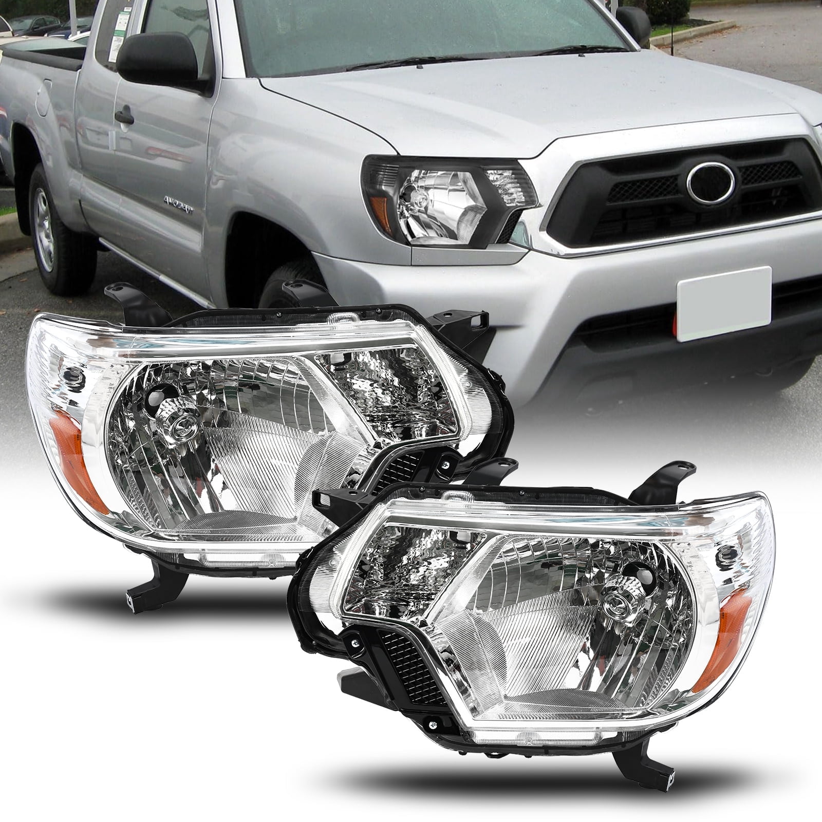Headlight Assembly For Toyota Tacoma 2012-2015 Black Housing Amber ...