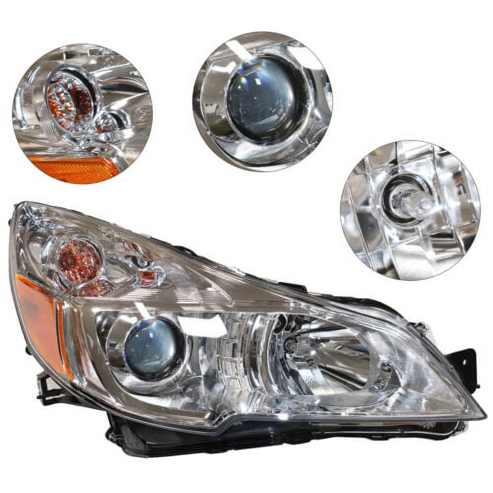 Headlight Assembly Right Side Chrome Amber For Subaru Outback Legacy ...